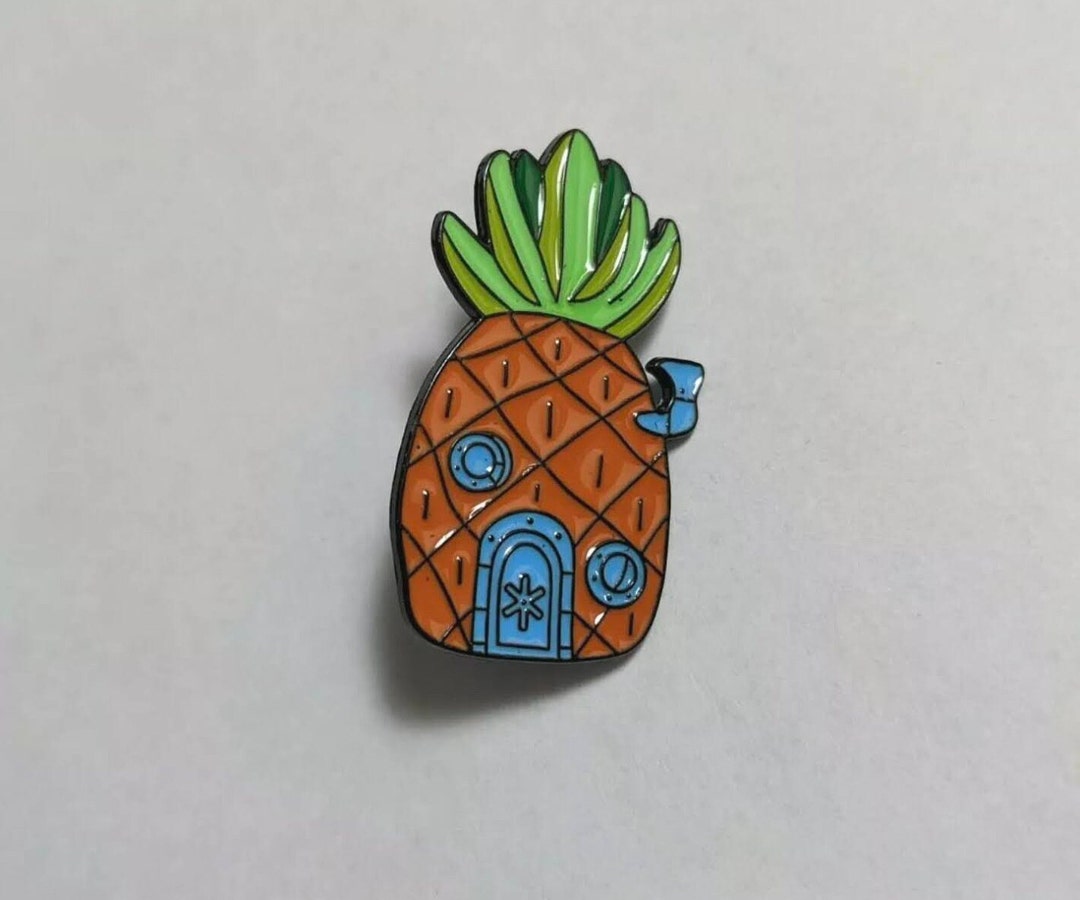 Spongebob Squarepants Pineapple House Enamel Lapel Cartoon Pin Brooch ...