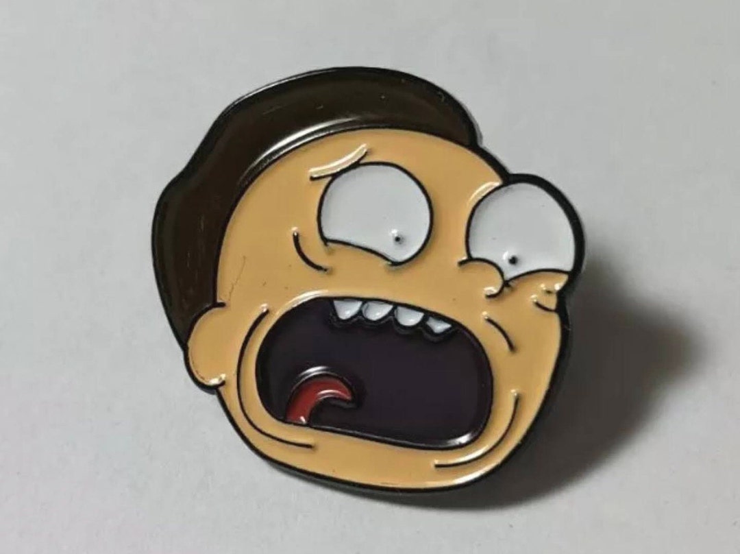 Rick and Morty Terrified Morty Enamel Meme Pin - Etsy