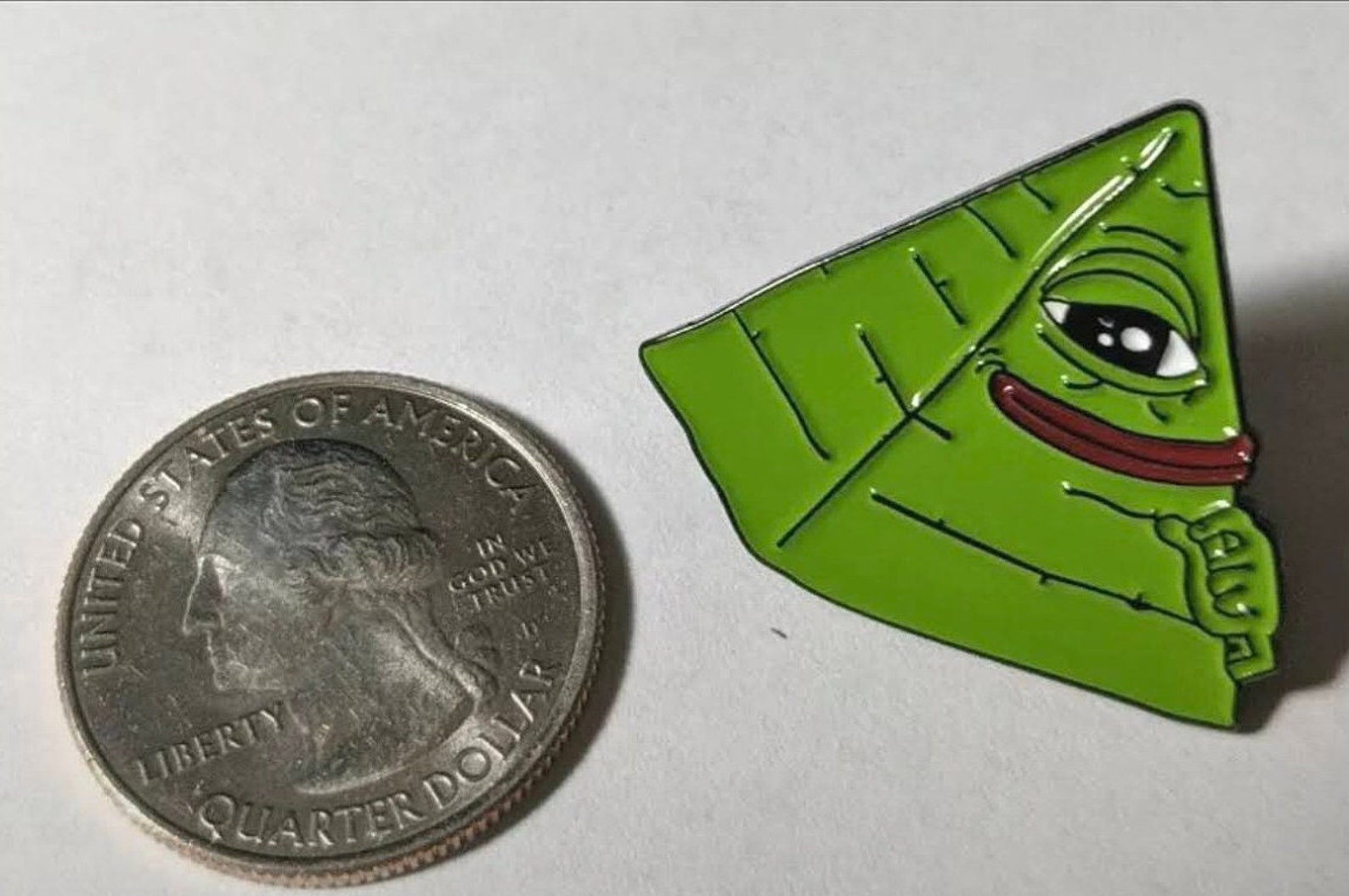 Pepe the Frog Illuminati Pyramid Lapel Enamel Meme Pin Badge | Etsy