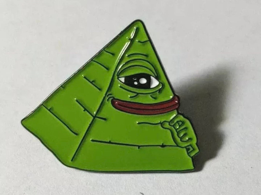 Pepe the Frog Illuminati Pyramid Lapel Enamel Meme Pin Badge - Etsy