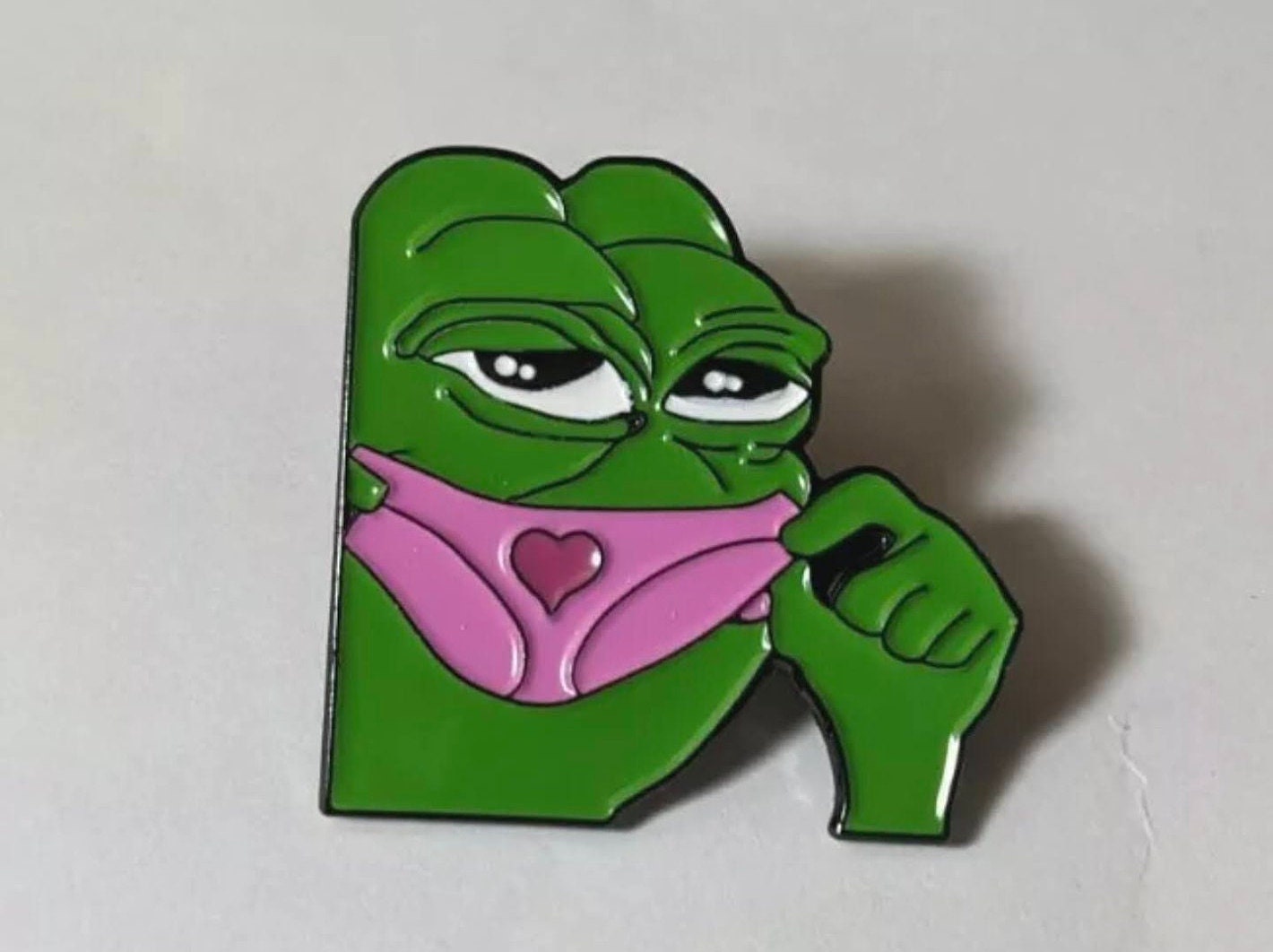 Pepe the Panty Drawer Sniffer Lapel Enamel Meme Pin Badge Brooch - Etsy
