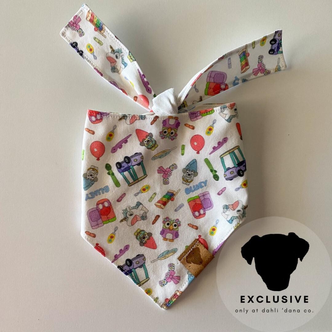 Bluey Inspired Tie on Pet Bandana - Etsy