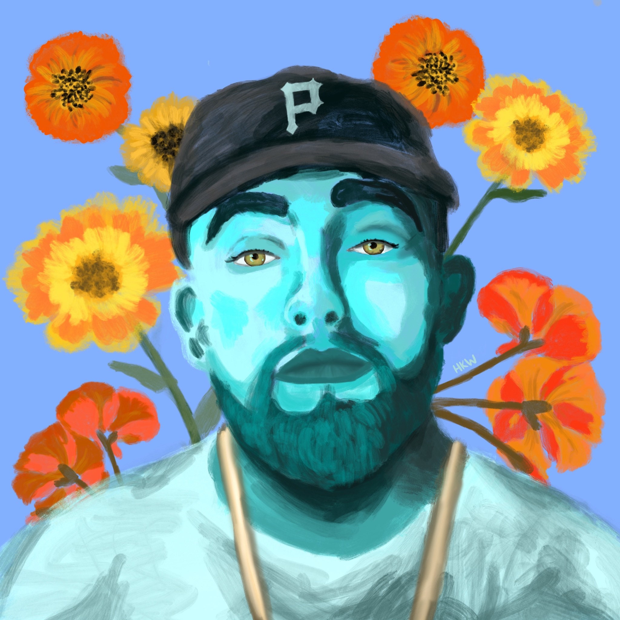 Mac Miller Wall Art Print Flowers Gifts for Music Lover Drawing Music ...