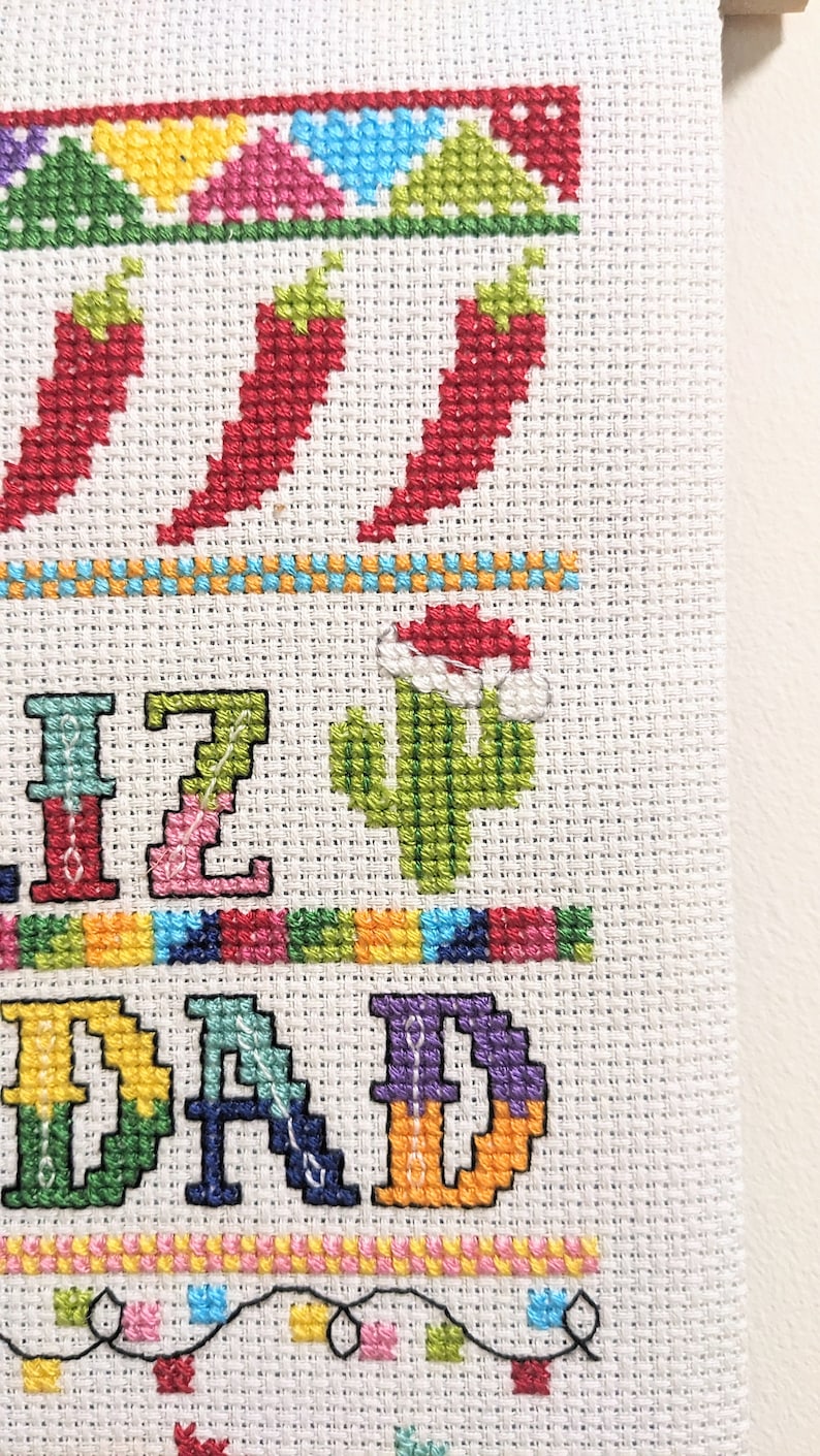 Feliz Navidad Mexican Christmas Cross Stitch Sampler PDF Pattern - Etsy