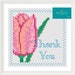 Pink Tulip Thank You Card Cross Stitch Pattern - Etsy