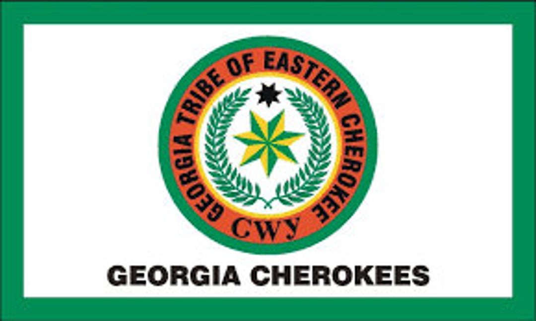 Flag of the Georgia Cherokee Indian Tribe Self-adhesive Decal (native ...