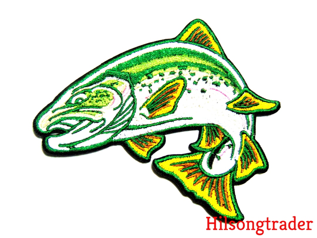 Rainbow Trout Fishing Steelhead Patch 100% Embroidery Iron-on - Etsy