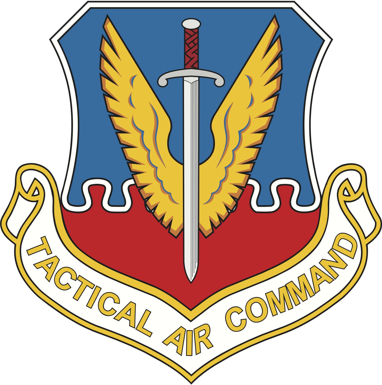 USAF Tactical Air Command Self-adhesive Decal contour Cut - Etsy