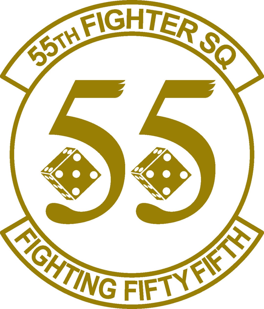 USAF 55th Fighter Squadron Self-adhesive Decal (contour Cut) - Etsy