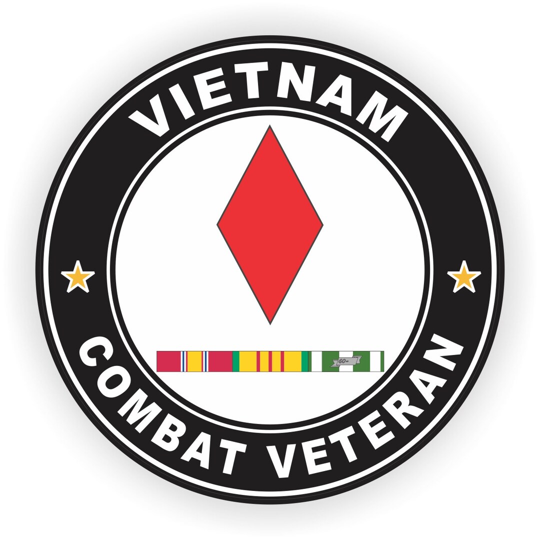 US Army 5th Infantry Division Vietnam Combat Veteran With Ribbons Self ...