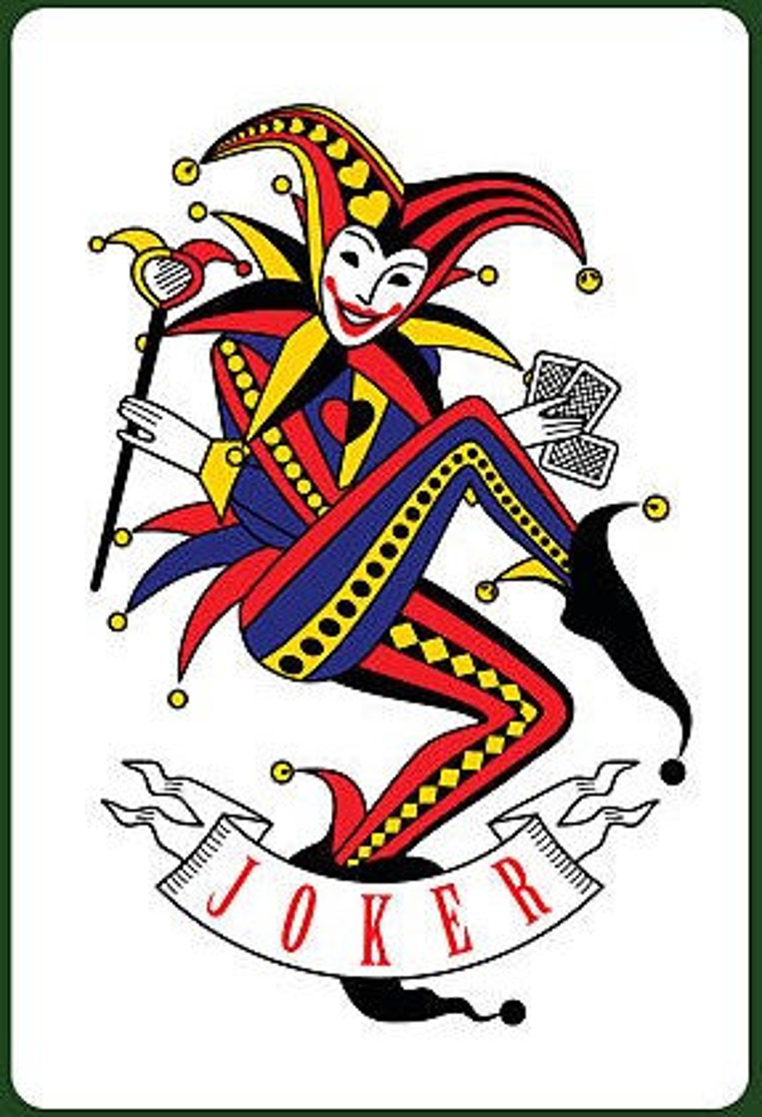 Joker Playing Card Decal (sizes in Height) - Etsy
