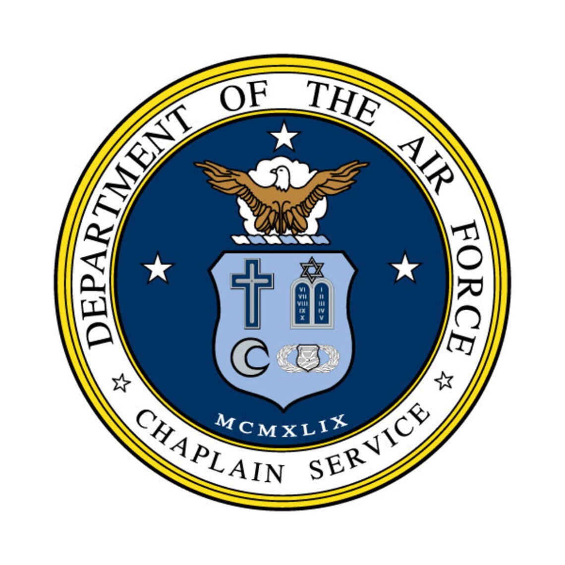 USAF Chaplain Service Self-adhesive Decal contour Cut - Etsy