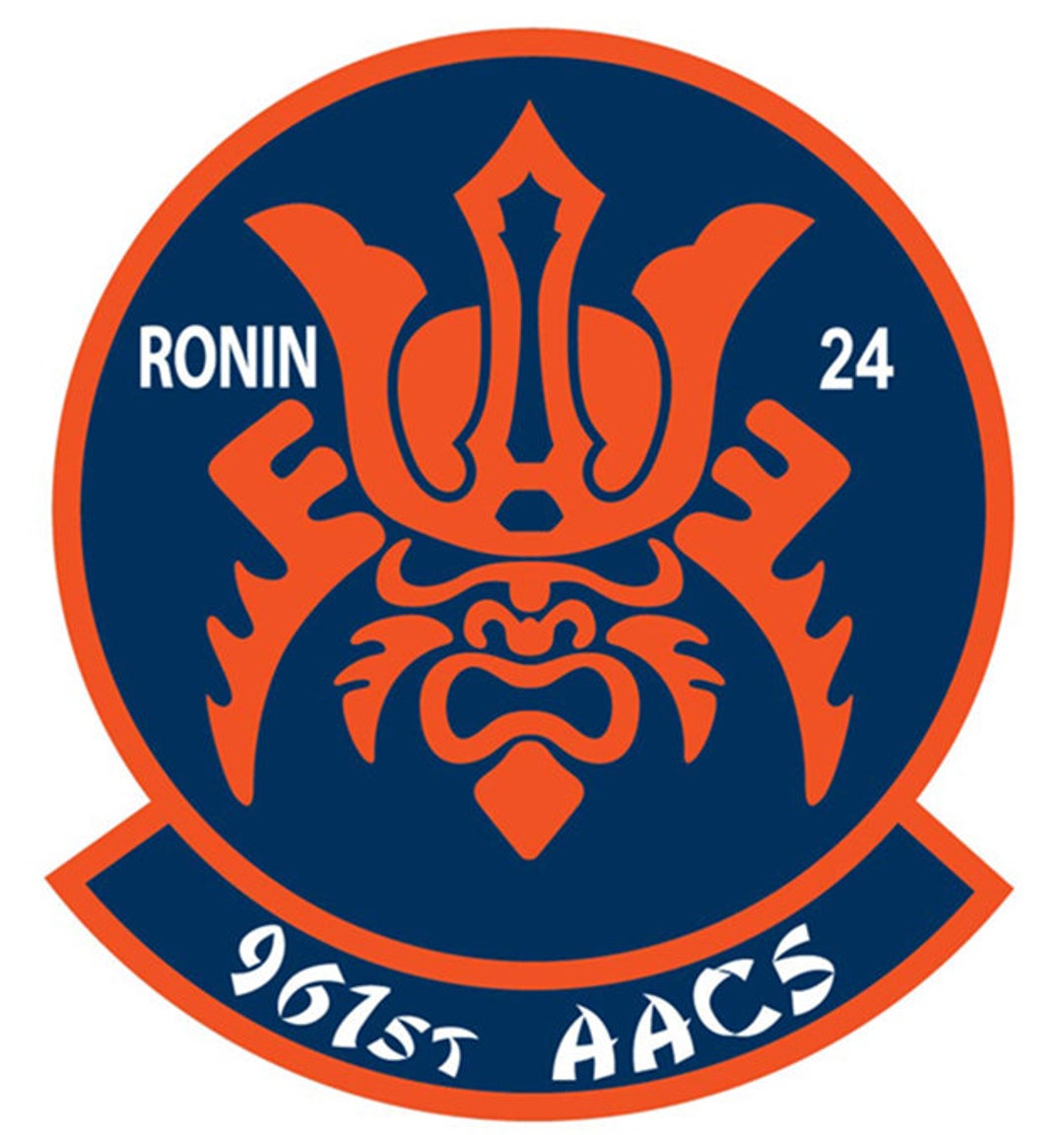 USAF 961st Airborne Air Control Squadron Ronin 24 Self-adhesive Vinyl ...