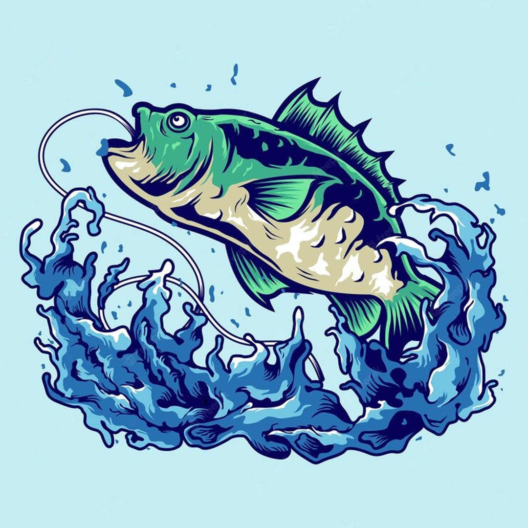 Freshwater Bass Fish Self-adhesive Decal (contour Cut) V-3 - Etsy