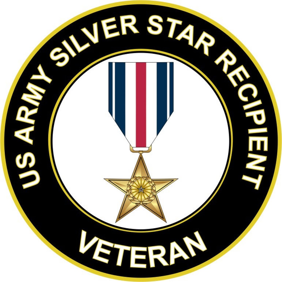 US Army Silver Star Recipient Combat Veteran With Medal Self-adhesive ...