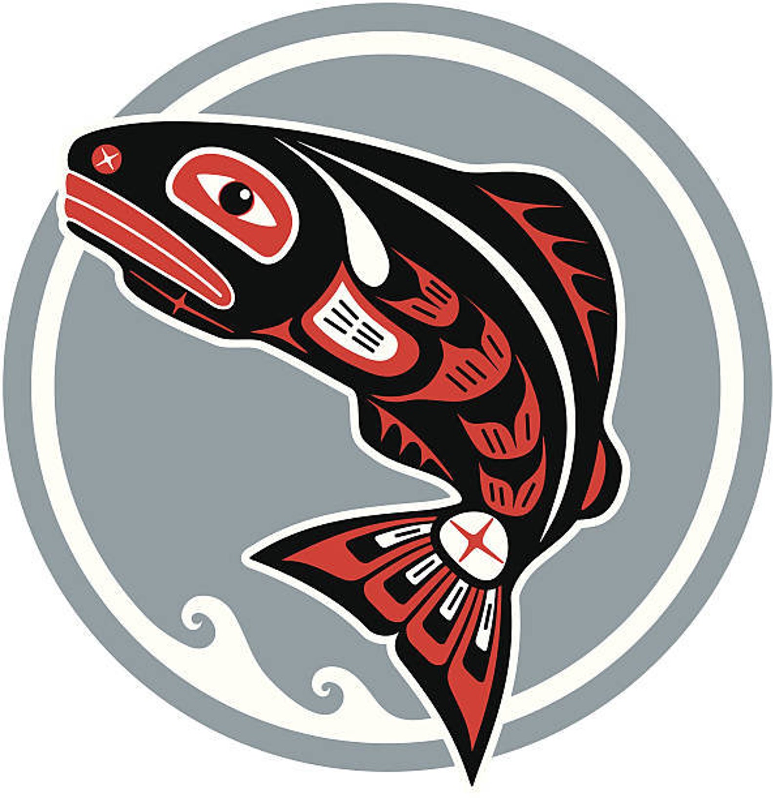 Native American Salmon Self-adhesive Vinyl Decal native American Pride ...