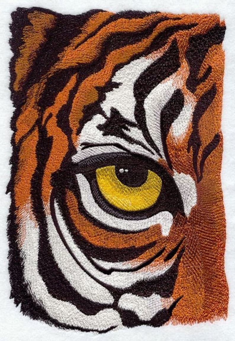 Tiger Art Self-adhesive Vinyl Decal (contour Cut) - Etsy