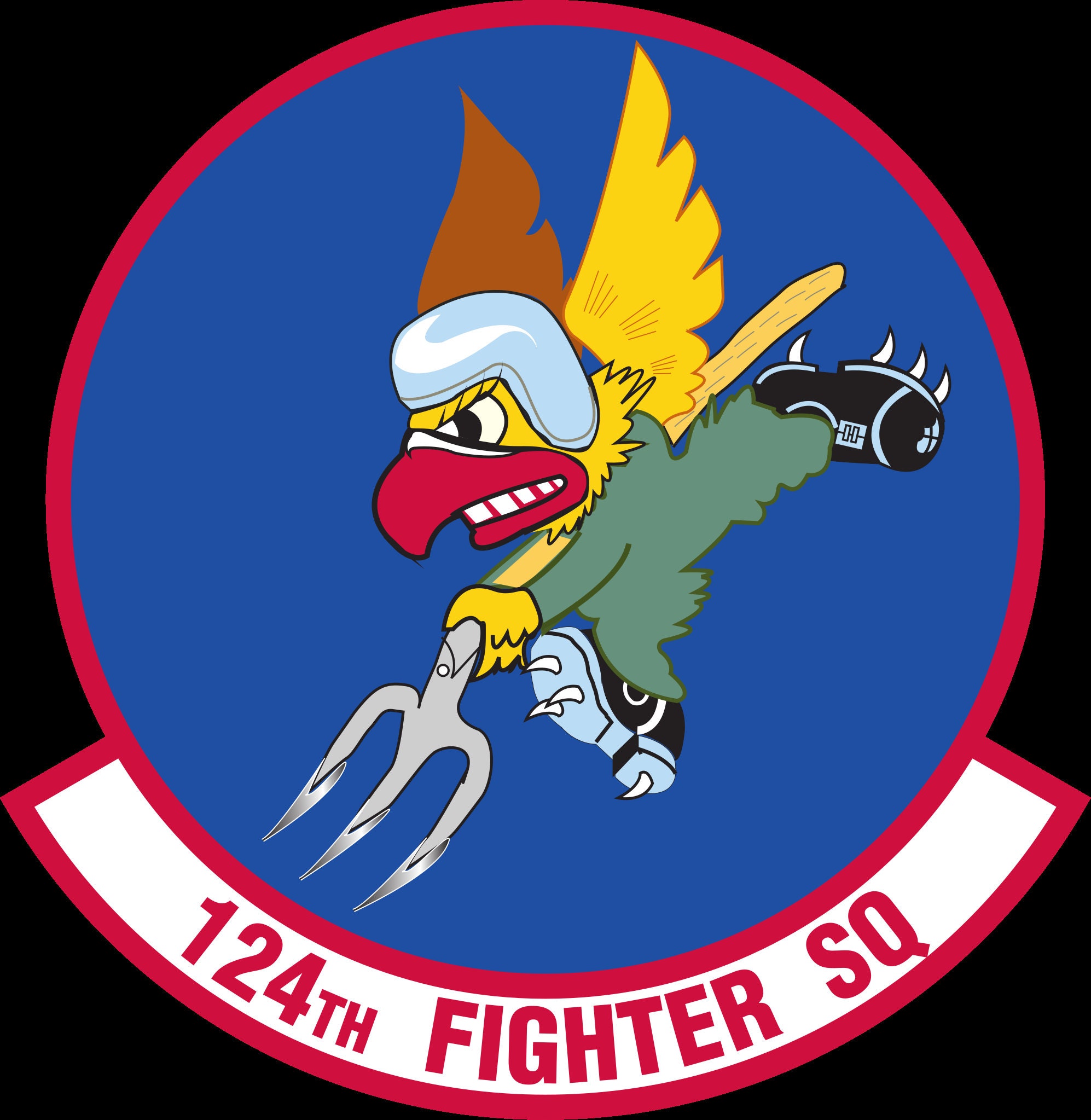 USAF 124th Fighter Squadron Self-adhesive Decal (contour Cut) - Etsy