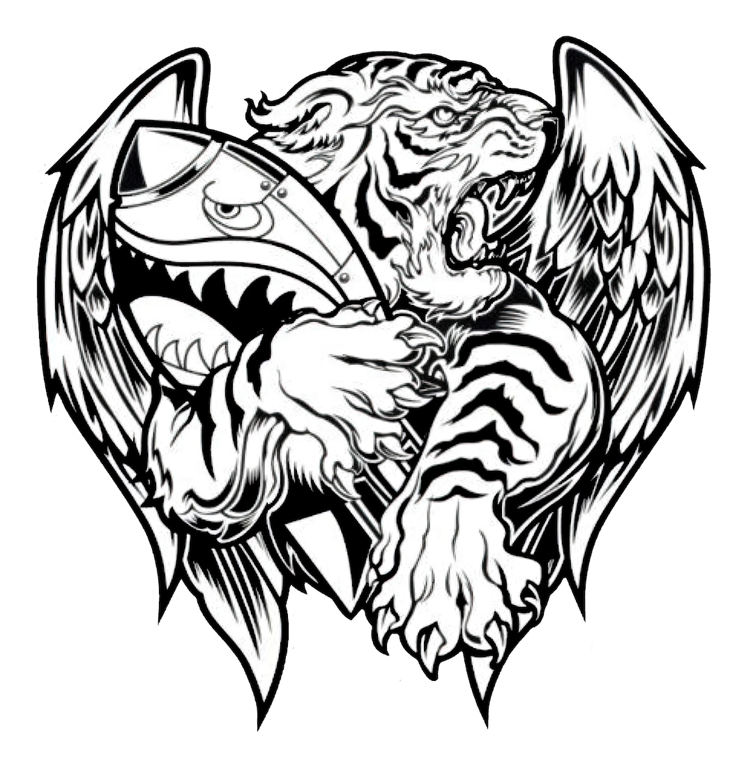 USAF Flying Tigers Squadron Self-adhesive Decal (contour Cut) - Etsy