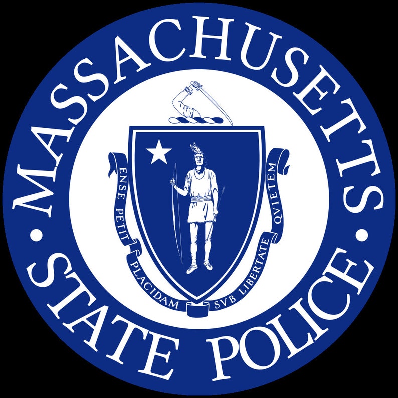 Massachusetts State Police Self-adhesive Decal contour Cut - Etsy