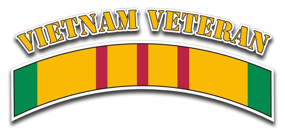 Vietnam Veteran Service Ribbon Self-adhesive Decal (contour Cut) - Etsy