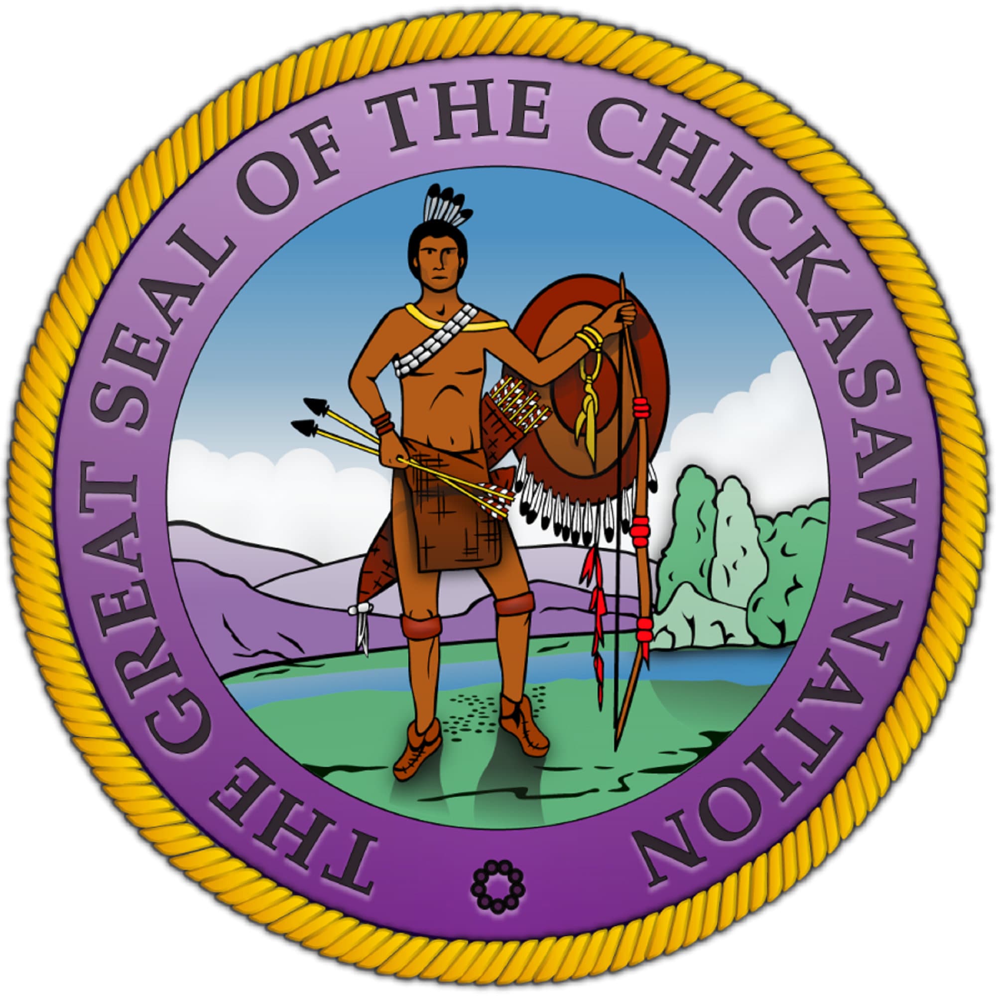 The Great Seal of the Chickasaw Nation Self-adhesive Decal (native ...