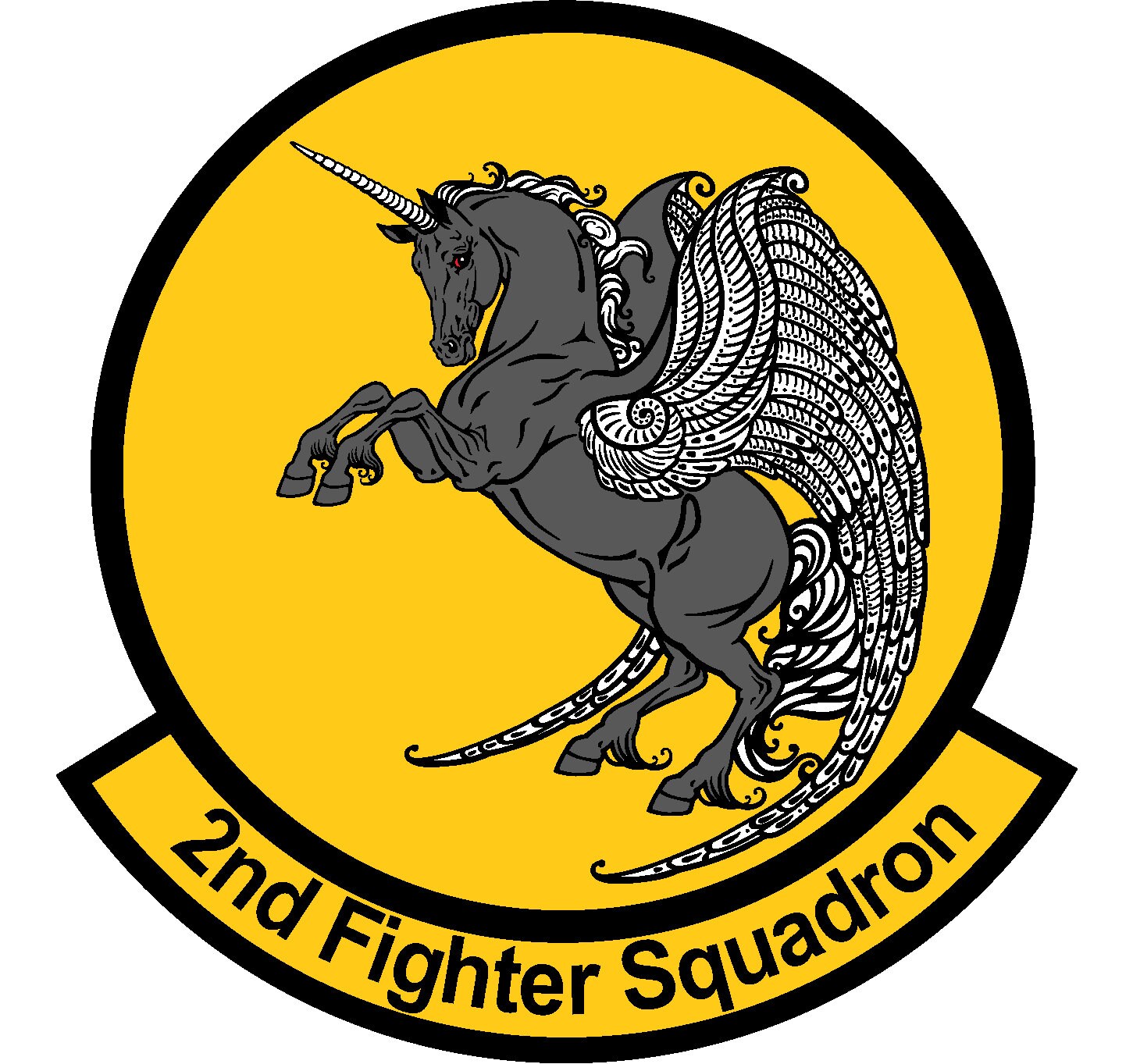 USAF 2D Fighter Squadron Self-adhesive Decal (contour Cut) - Etsy