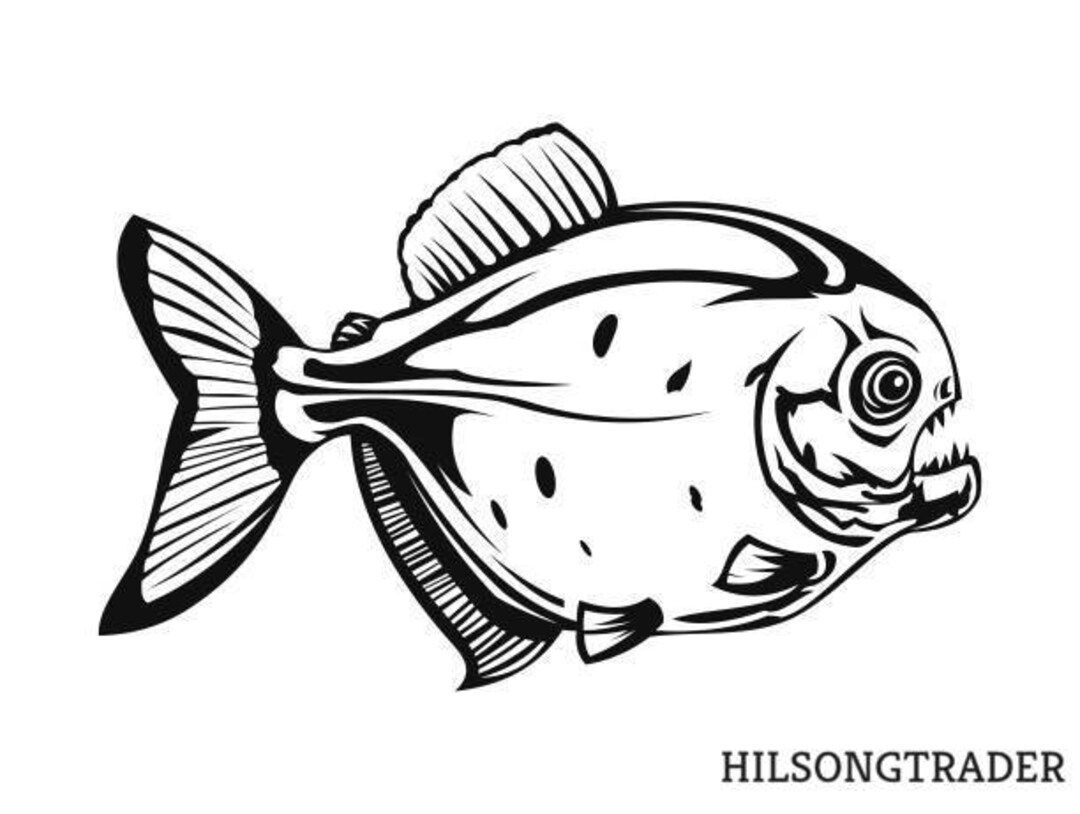 Piranha Fish Self-adhesive Decal (contour Cut) V-4 - Etsy