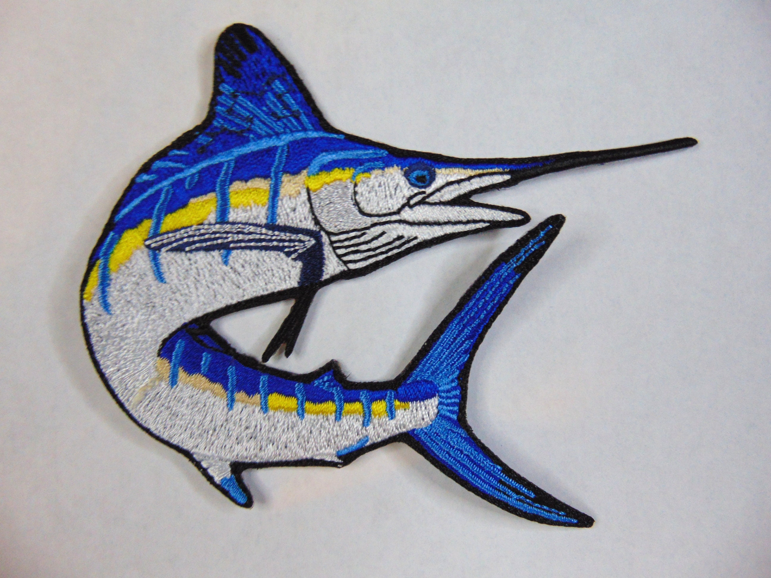 Swordfish Embroidered Applique Iron on Patch - Etsy