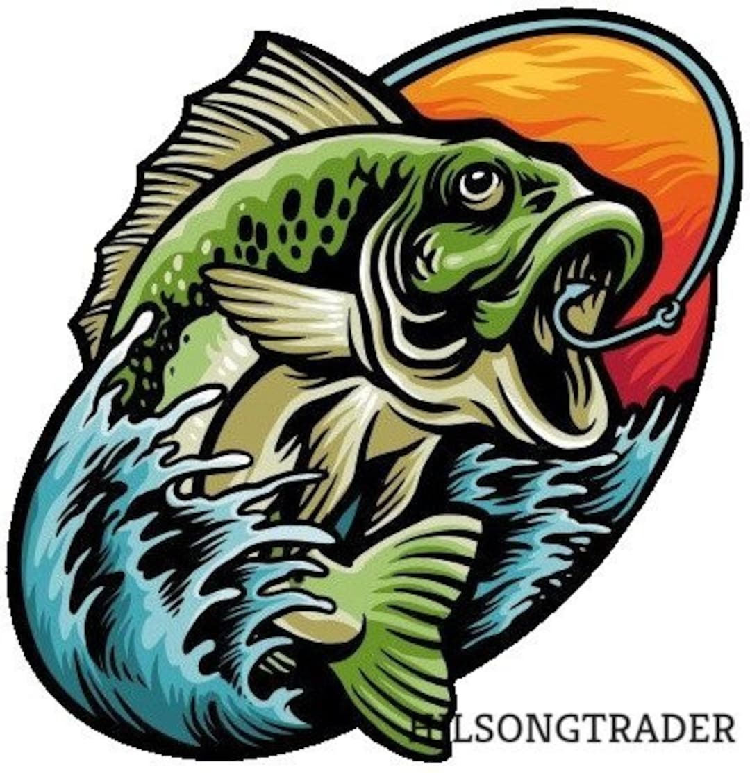 Freshwater Bass Fish Self-adhesive Decal (contour Cut) V-3 - Etsy