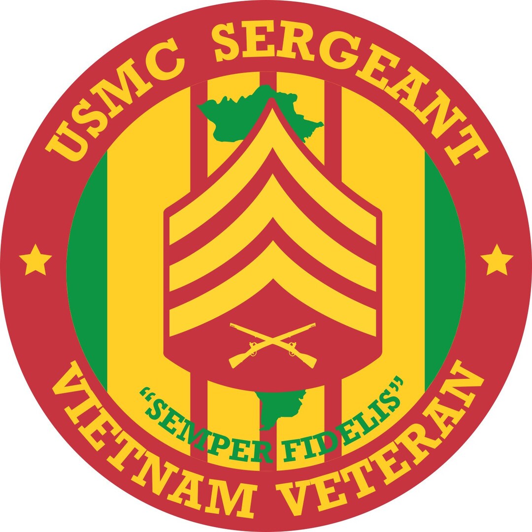 USMC Sergeant Vietnam Veteran Self-adhesive Decal (contour Cut) - Etsy