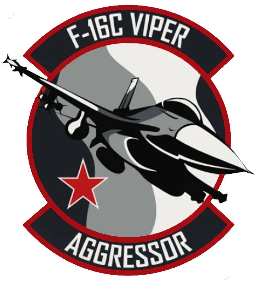 USAF F-16C Viper Aggressor Fighter Self-adhesive Decal (contour Cut) - Etsy