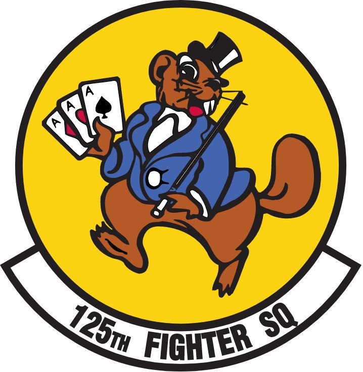 USAF 125th Fighter Squadron Self-adhesive Decal contour Cut - Etsy