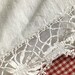 Antique French LINEN Fil Sheet fluid Linen Monogramed DP Lace Trimming ...