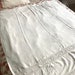 Antique French LINEN Fil Sheet fluid Linen Monogramed DP Lace Trimming ...