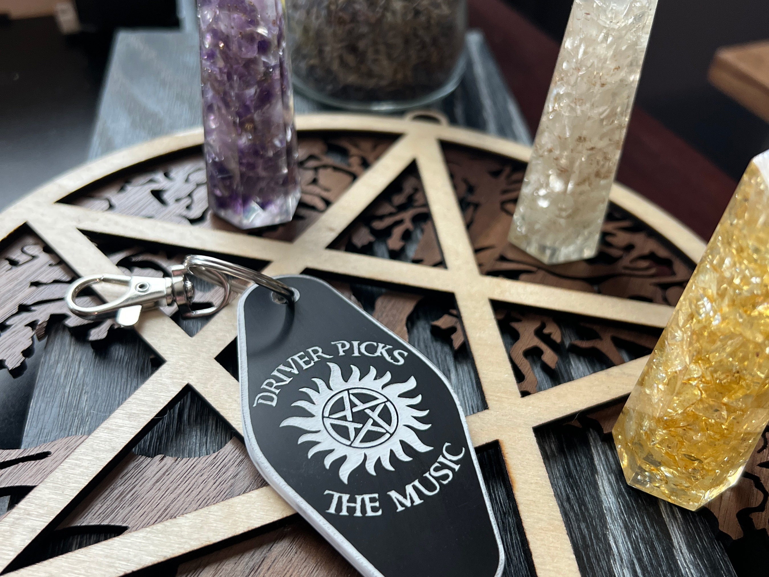 Supernatural Retro Motel Keychain Winchesters Keyring Horror - Etsy