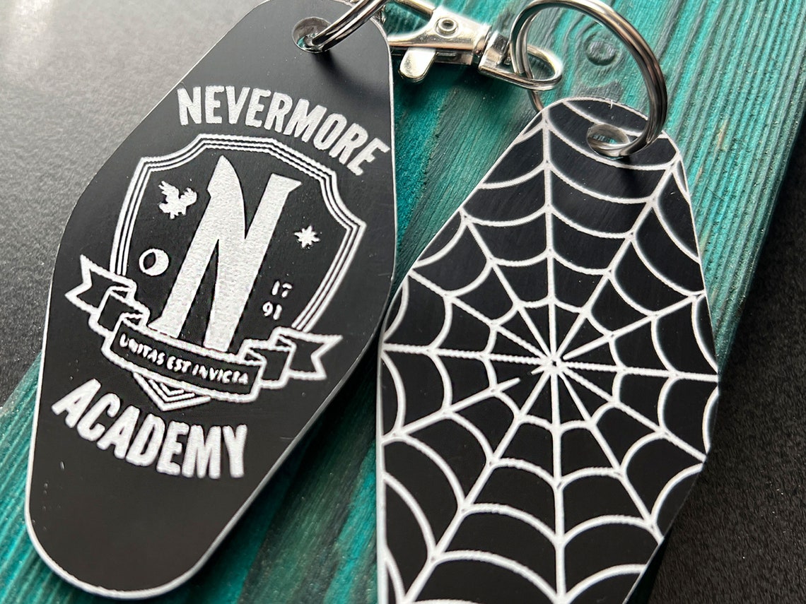 Nevermore Retro Hotel Keychain Laser Engraved Keychain Retro - Etsy