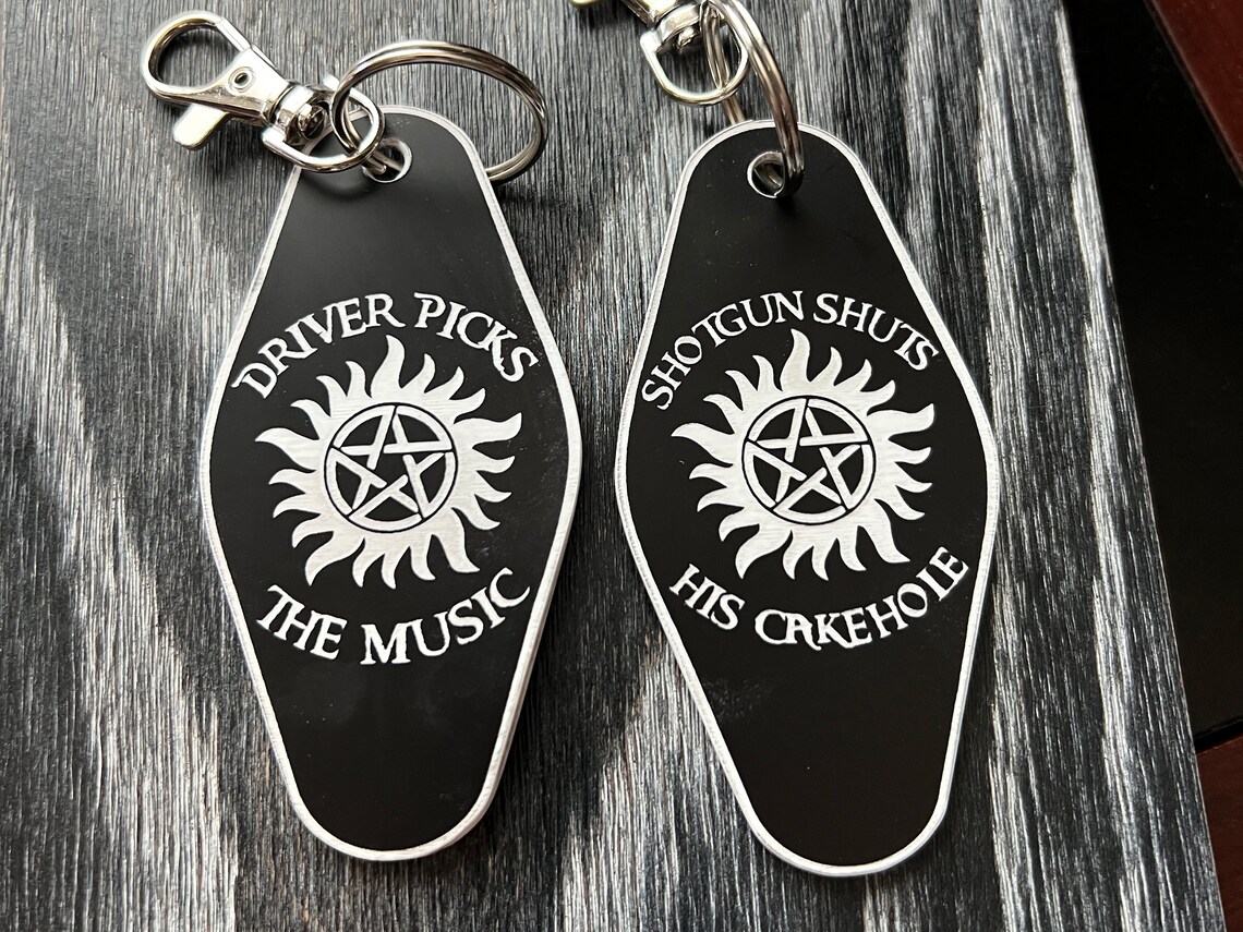 Supernatural Retro Motel Keychain Winchesters Keyring Horror - Etsy