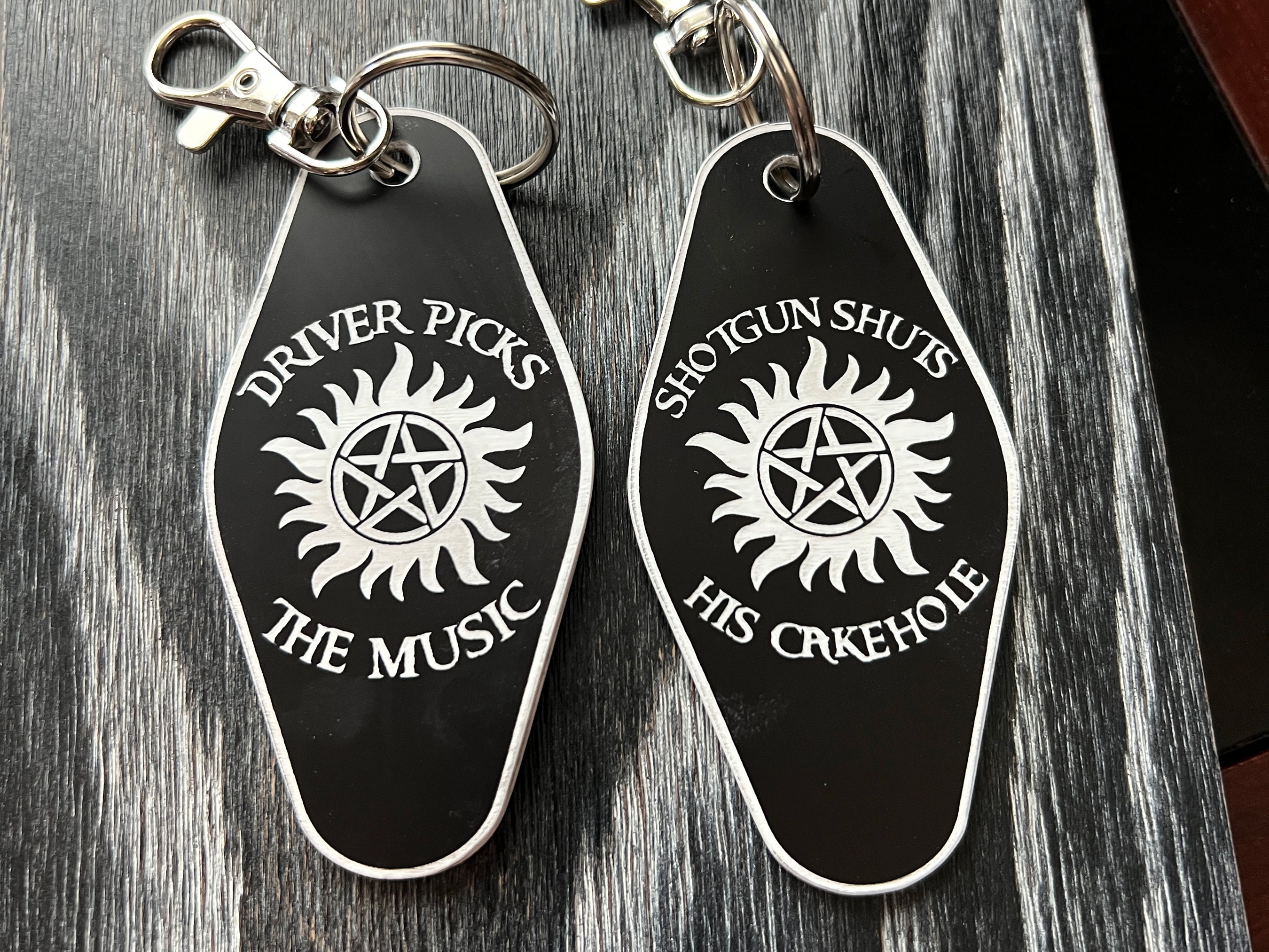 Supernatural Retro Motel Keychain Winchesters Keyring Horror - Etsy