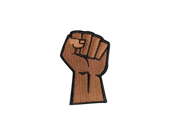 Black Lives Matter Fist Patch Iron on BLM Embroidered for Jackets BF3 ...