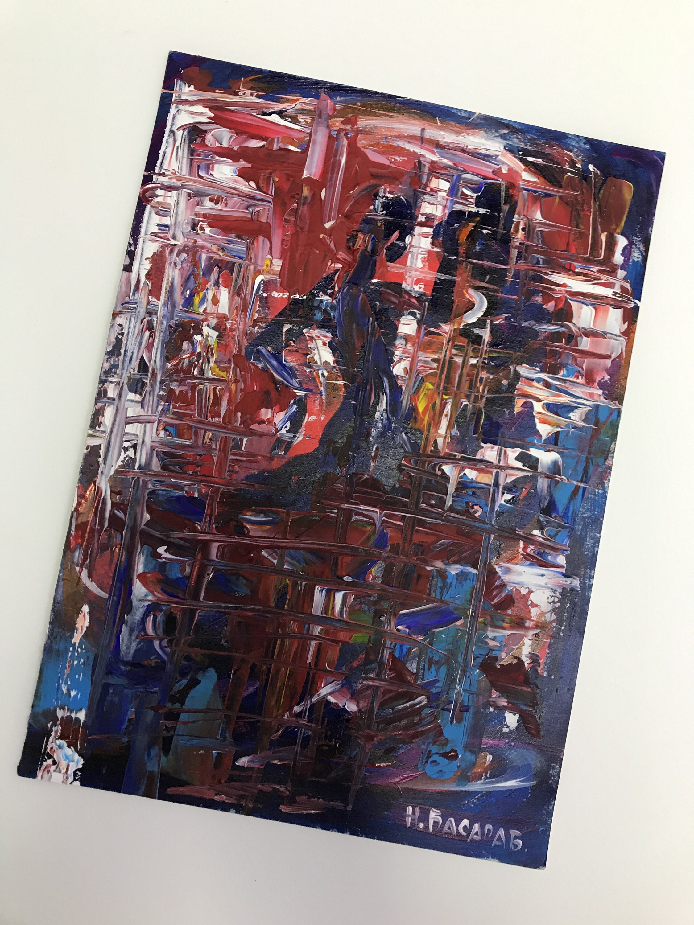 Abstract Dancer Painting, Original Acrylic Art, A4 - Etsy