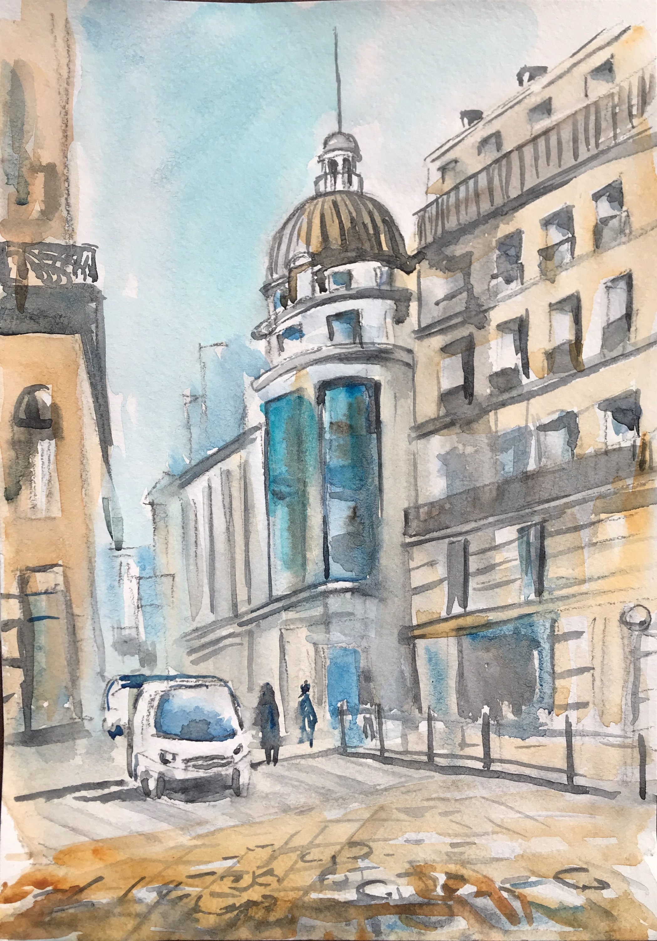 Paris, Paris Watercolor, Watercolor Paris, Painting Art, Painting Paris ...