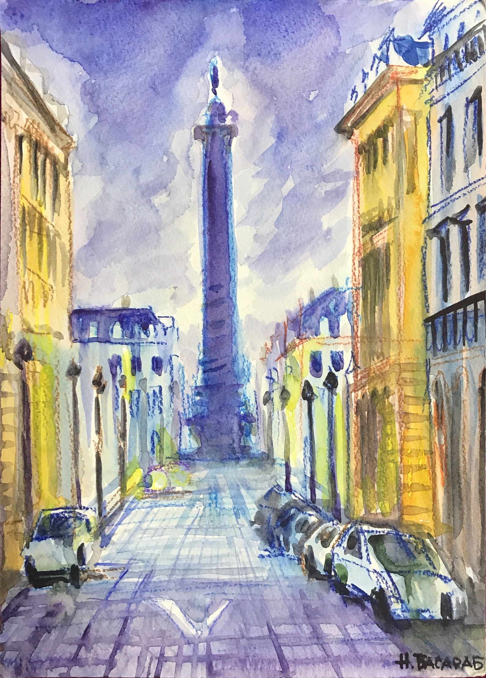 Original Paris Watercolor Painting, Street Scene, A4 Art - Etsy UK
