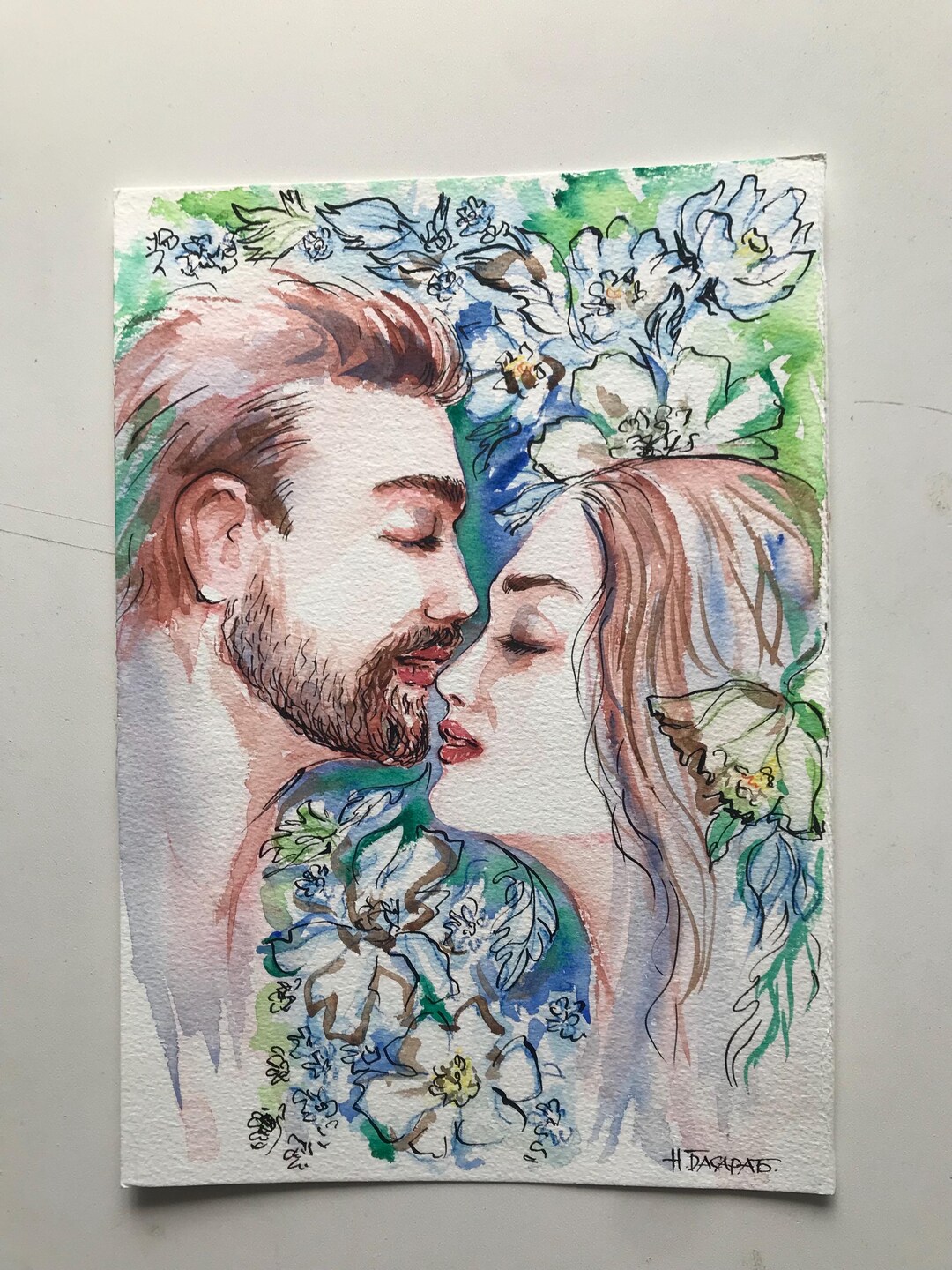 Romeo and Juliet, Watercolor Painting, Art Watercolor, Art Painting ...
