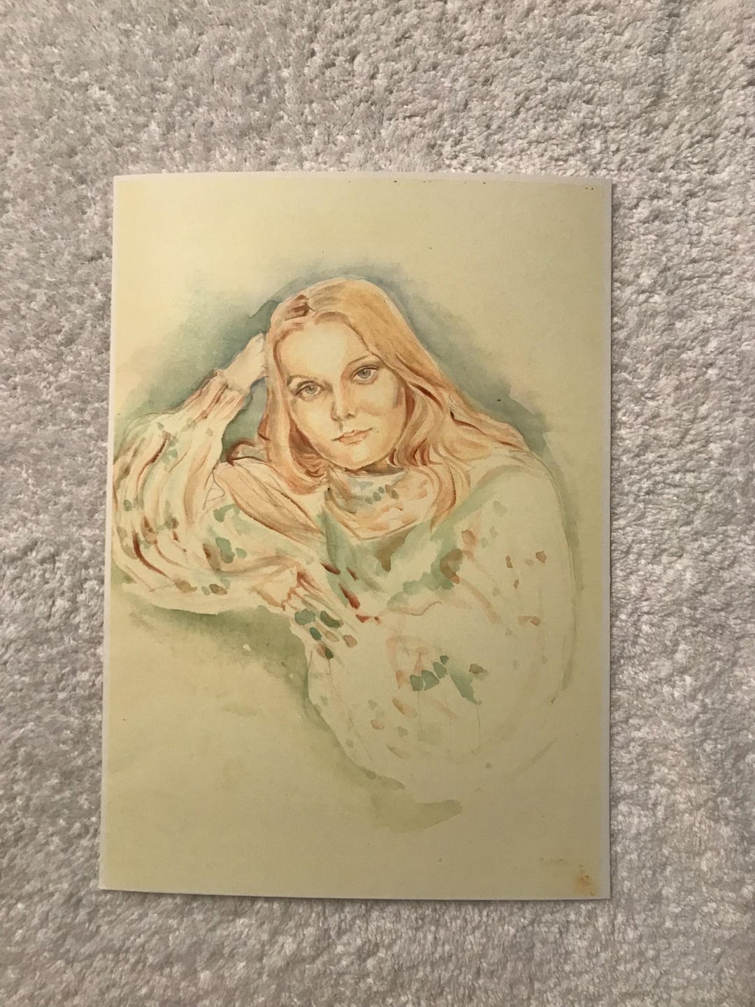 Anna Portrait Watercolor Painting, A4 Art Print - Etsy