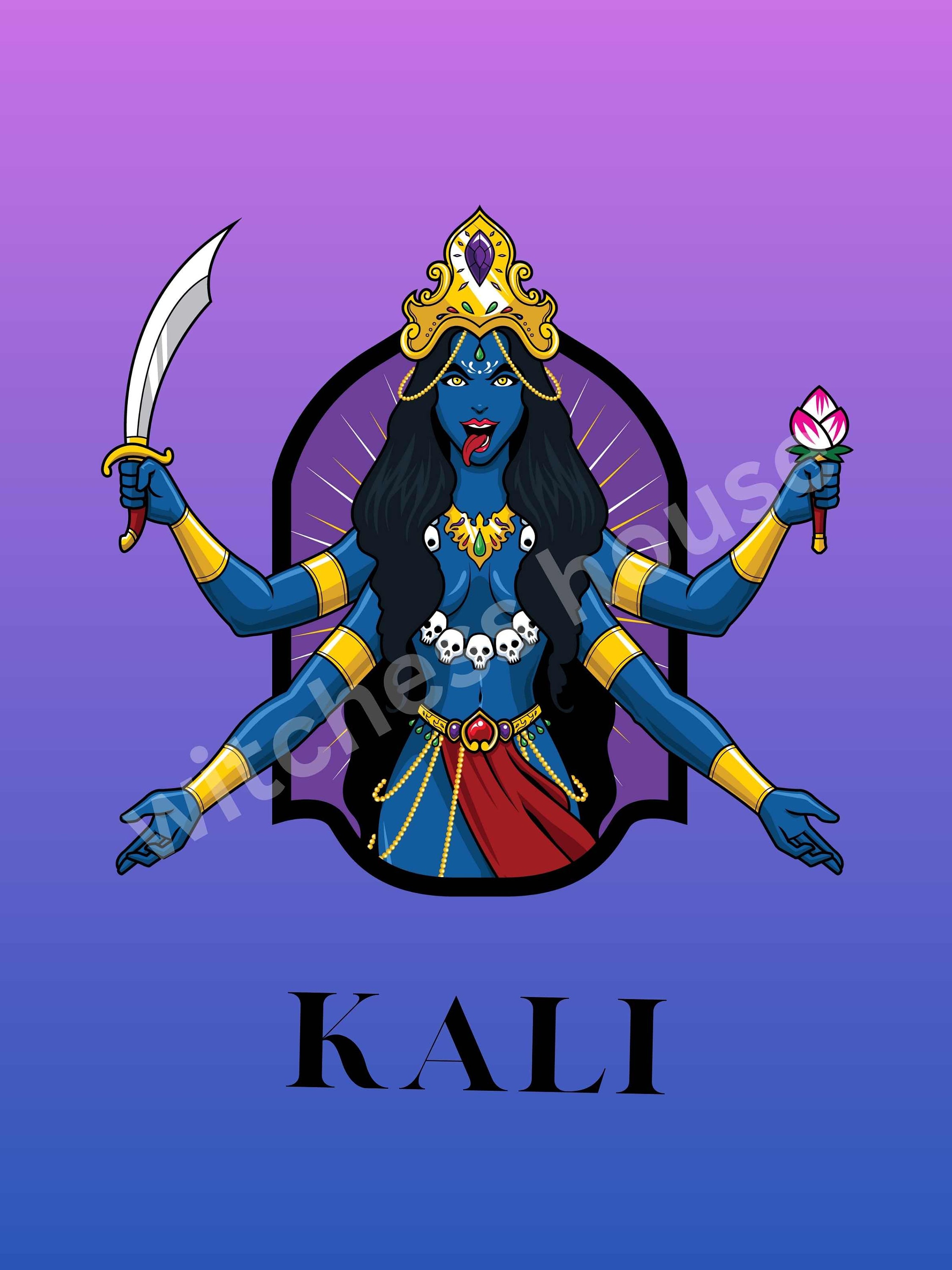 Kali Powerful Warrior Goddess Printable Art. - Etsy