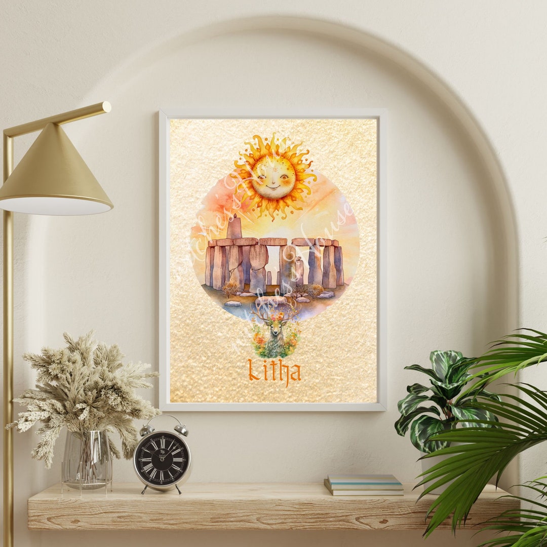 Litha Blessings Printable Art Wall. DIGITAL DOWNLOAD Art for Your DIY ...