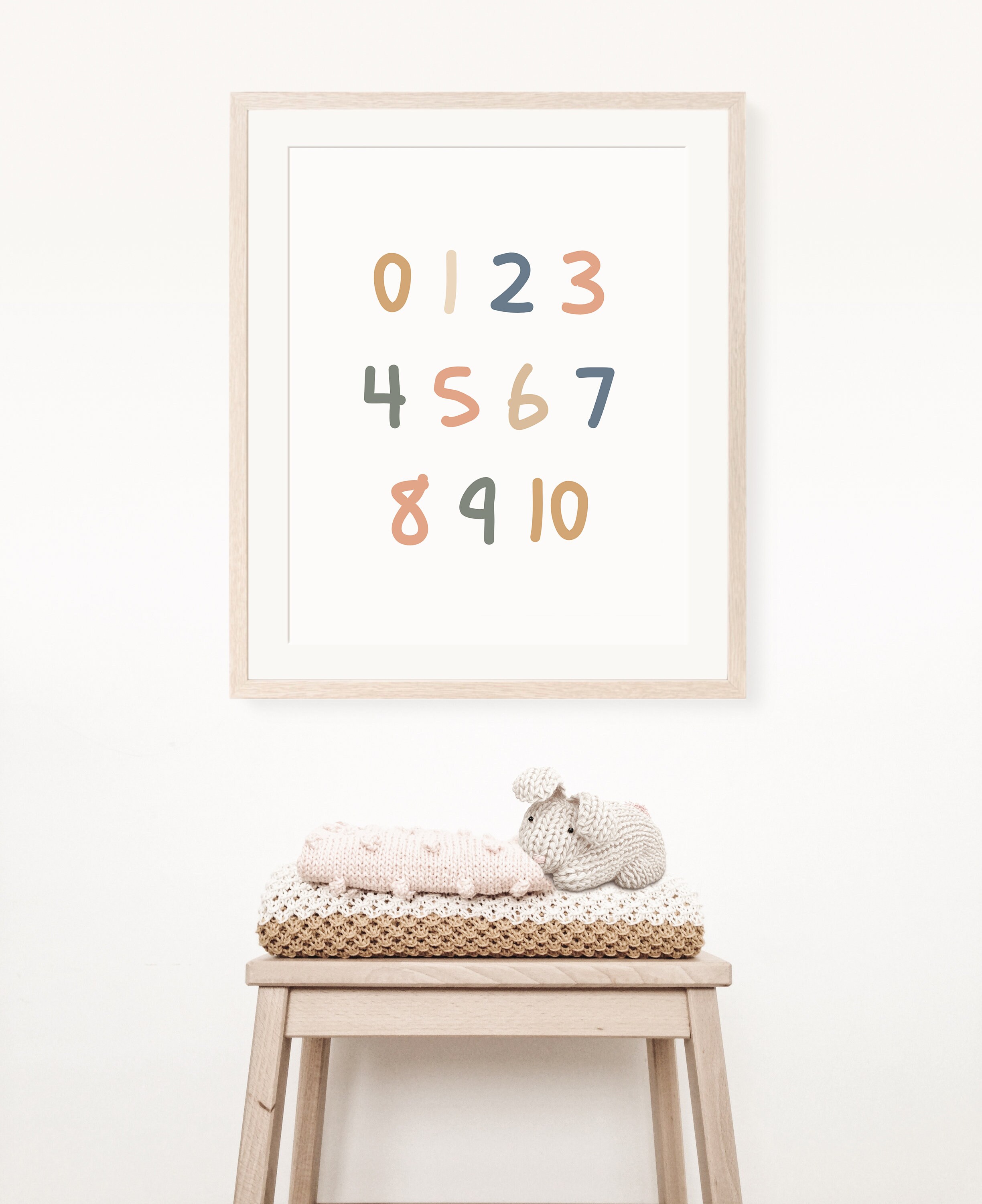 Numbers Poster Printable Wall Art 123 Poster Numbers Print | Etsy