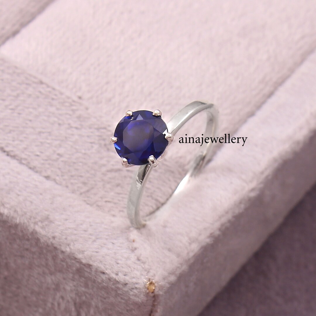 Blue Sapphire, September Birthstone, Wedding Gift Ring, Vintage Ring ...
