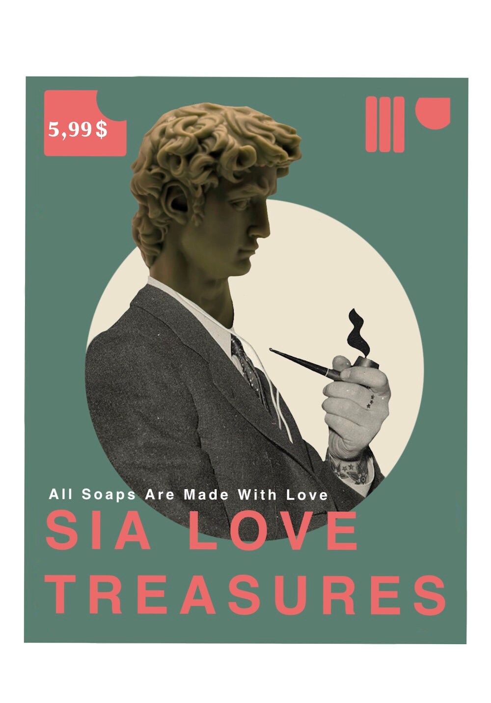 Elegant and Refined Soap Statue of Michelangelo's David - Etsy UK